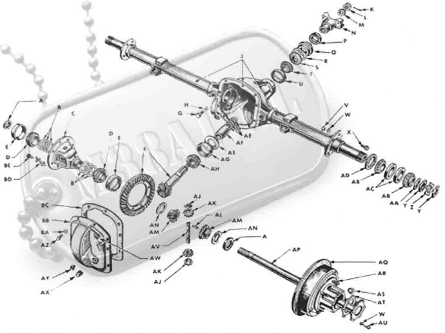 Nekaf M38a1 Jeep AchteWillysras Onderdelen - Rear Axle Parts - Nekaf ...